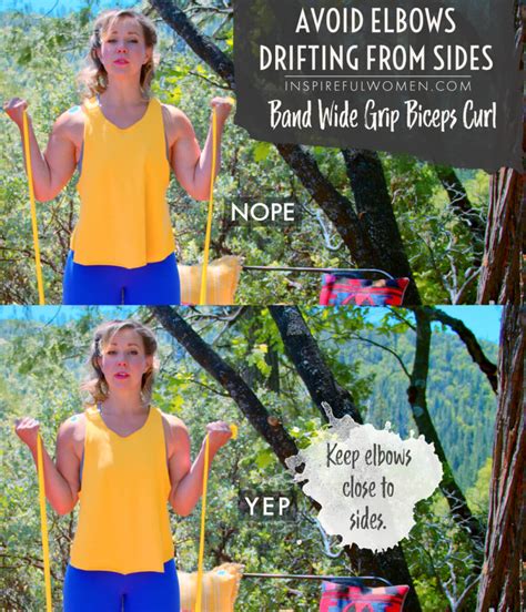 Band Wide Grip Bicep Curl Inspireful Women