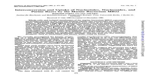 Pdf Interconversion Uptakeof Nucleotides Nucleosides And · Interconversions Of