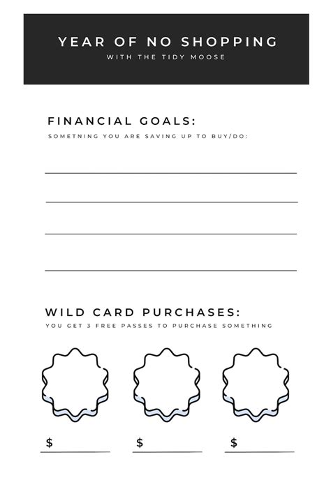 The Year Of No Shopping Journal Digital Etsy Uk