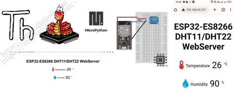 MicroPython DHT11 Sensor Webserver With ESP32 ESP8266