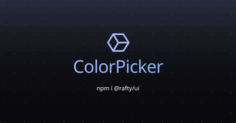 Colorpicker Raftyui Docs