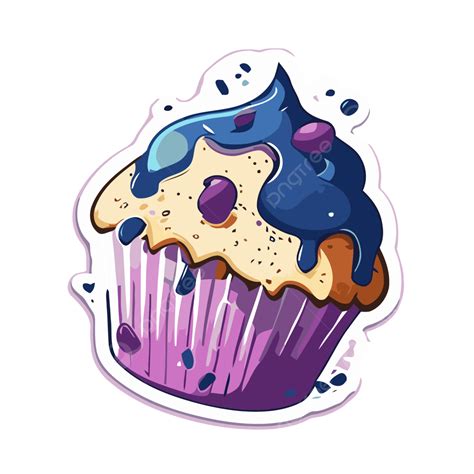 Grey And Purple Cupcake Clip Art Set Personal Commercial