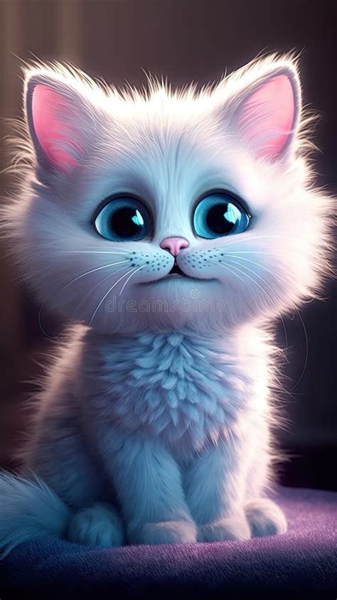 Cute And Fluffy Cat Stock Illustration Illustration Of Feline 285066604