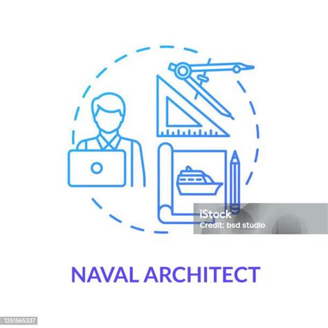 해군 건축가 블루 컨셉 아이콘 전문 해상 노동자 선박 설계 보트 프로젝트 해양 엔지니어 아이디어 얇은 선 일러스트 벡터 격리