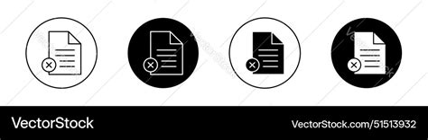 Delete Document Icon Royalty Free Vector Image