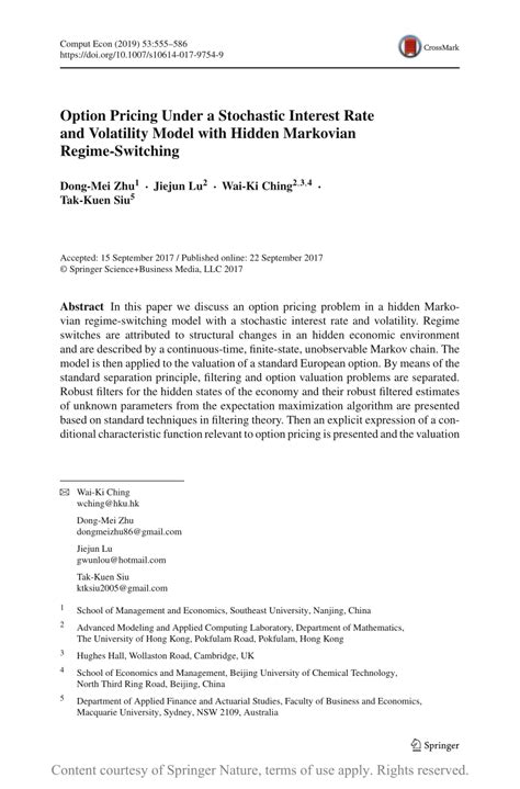 Option Pricing Under A Stochastic Interest Rate And Volatility Model