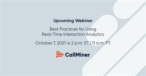 Best Practices Using Real Time Interaction Analytics Callminer