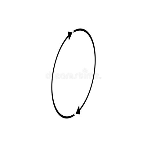 Two Semi Circular Thin Arrows Together Semicircular Round Arrows Rotation In Circle Following