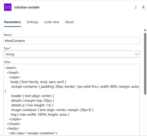 Add A Create File Action To Generate An Html Document Here You Can Define The File Content And