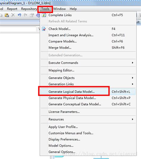 Powerdesigner165反向生成pdm、cdm、ldmpowerdesigner 方向生成 Csdn博客
