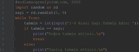 Python “while” Döngüsü Kodlama Öğreniyorum