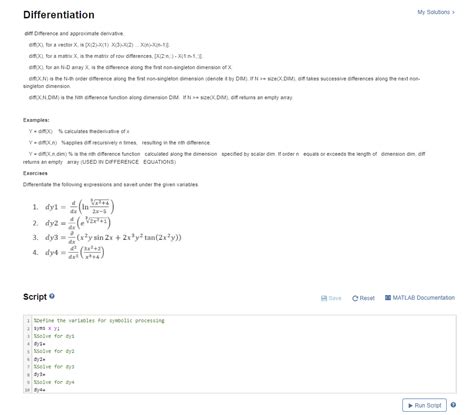 Solved Differentiation My Solutions Diff Difference And