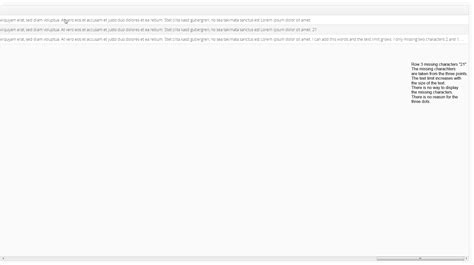 Grid Column Content Is Not Fully Displayed Missing Characters Are Taken From Three Points