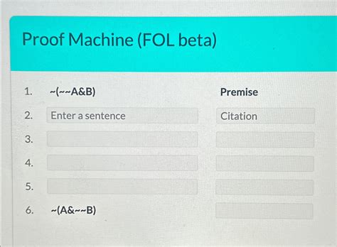 solved please help proof machine fol beta ∼ ∼∼aandb