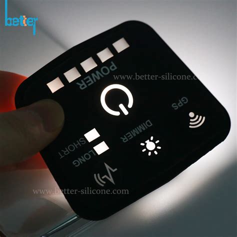 Custom Backlit Rubber Button Cover Illuminated Keypad