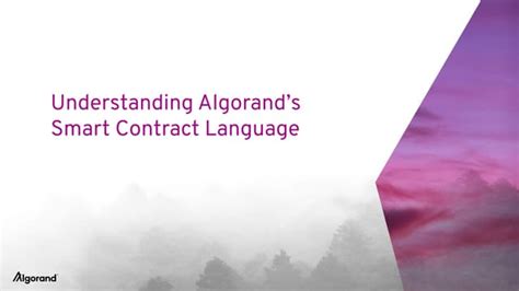 Understanding Algorands Smart Contract Language Pdf Programming