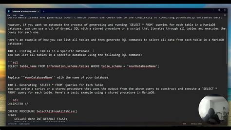 Using The From All Query In Mariadb Youtube