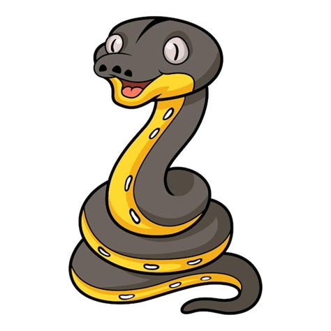 Premium Vector Cute Platinum Titanium Reticulated Python Cartoon