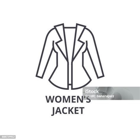 여성 자 켓 라인 아이콘 개요 기호 선형 상징 벡터 평면 그림 가을에 대한 스톡 벡터 아트 및 기타 이미지 가을 거리 길거리 스타일 Istock