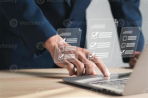 Businessman Working At Laptop Computer And Digital Documents With