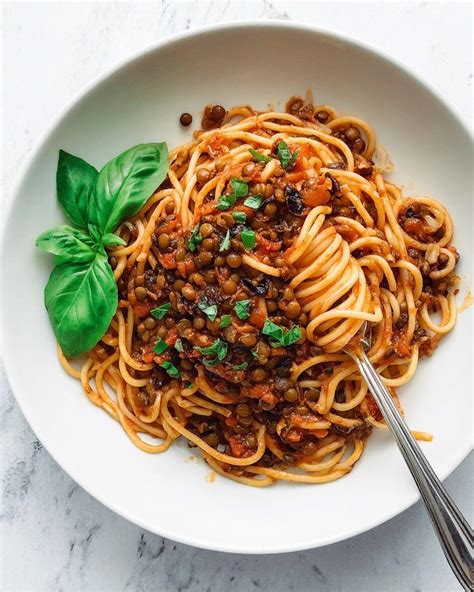 Vegetarian Spaghetti Bolognese With Walnuts Cozy And Flavorful