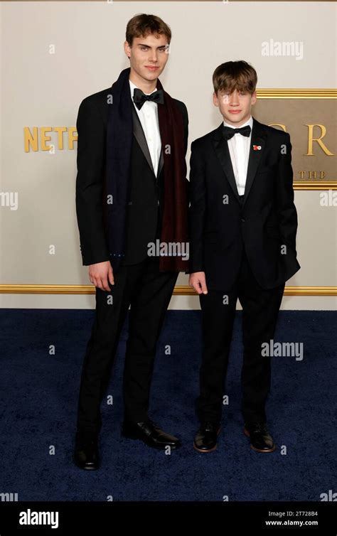 Los Angeles Ca 12th Nov 2023 Rufus Kampa Fflyn Edwards At Netflix The Crown Season 6 La