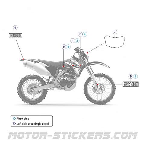 Yamaha Wr 250f 2011 Autocollants