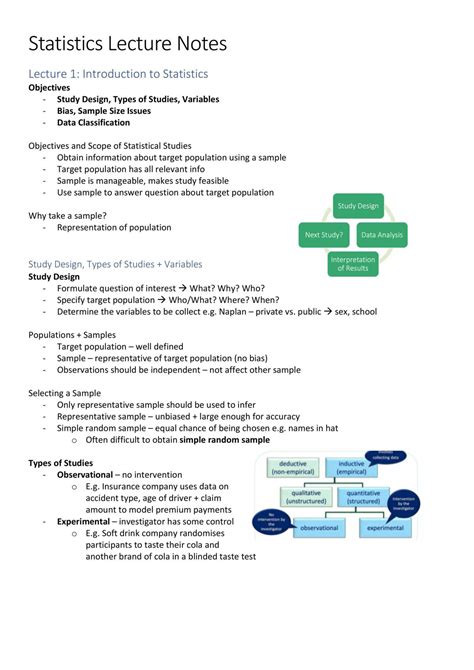 Stat150 Business Statistics Full Lecture Notes Stat1250 Business