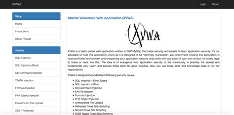 Github S4n7h0xvwa Xvwa Is A Badly Coded Web Application Written In