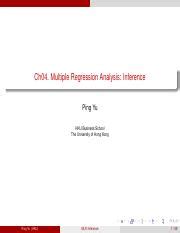 Understanding Multiple Regression Analysis for Statistical | Course Hero
