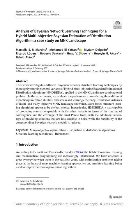 Analysis Of Bayesian Network Learning Techniques For A Hybrid Multi