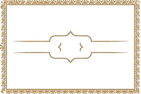 Premium Vector Symmetrical Rectangular Frame With Golden Details