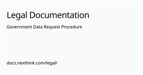 Government Data Request Procedure Legal Documentation