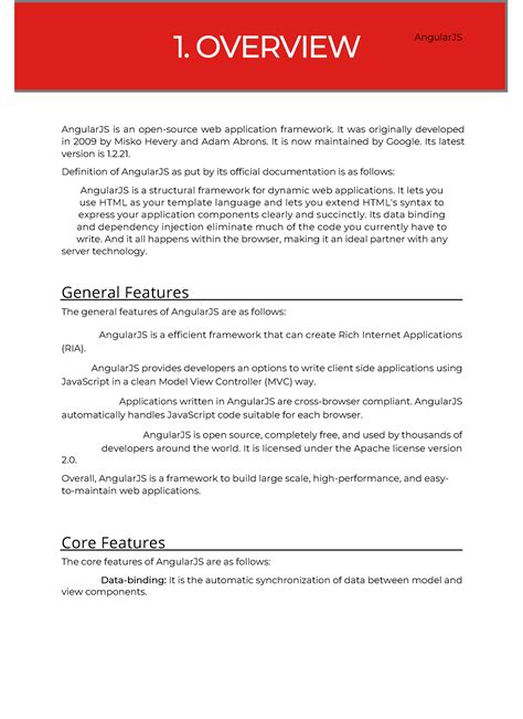 Angularjs The Core Features Of Angularjs Are As Follows ฀data