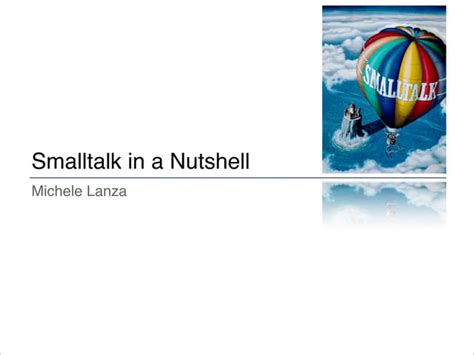 Smalltalk In A Nutshell Pdf Operating Systems Computer Software And Applications