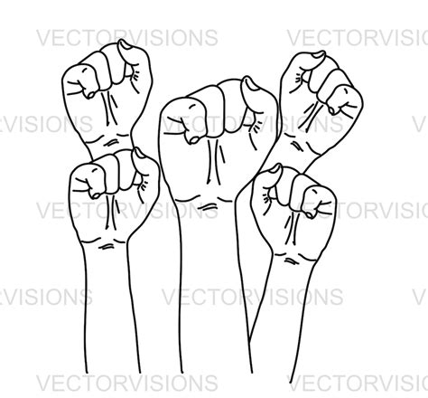 Unity Svg Power Svg Hands Svg Girls Power Svg Babes Power Svg Fists Svg Vector Cut File For