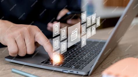 Premium Photo Businessman With Document Management System Dms Online Document Database And