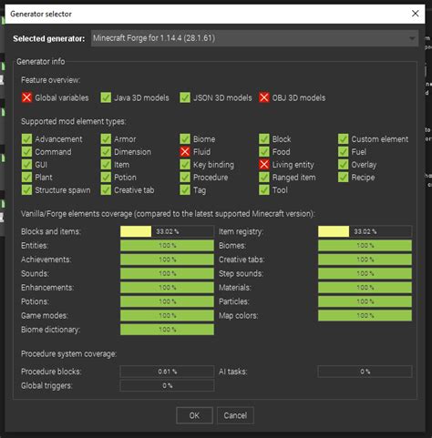 Update On Mcreator For Minecraft 1144 Support Progress Rmcreator
