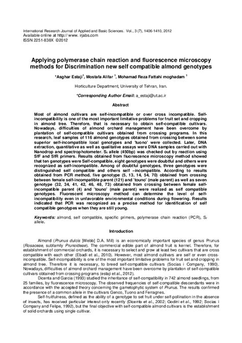 Pdf Applying Polymerase Chain Reaction And Fluorescence Microscopy Methods For Discrimination