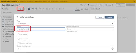 Variable Type Conversion In Automation Anywhere