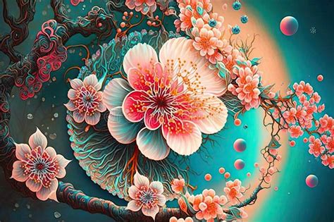 Flowers Translucent Vibrant Colors Intricate Details Sparkling Stock