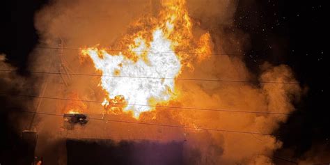 Large Fire At Grain Bin In Yoder Causes Power Outages