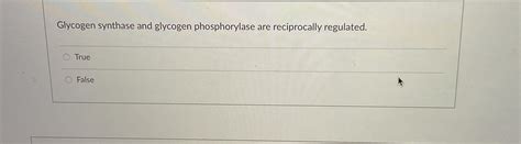 Solved Glycogen Synthase And Glycogen Phosphorylase Are