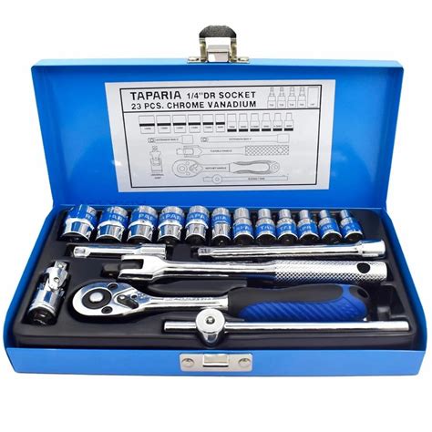 Taparia Socket Set 6 3mm 1 4 Square Drive S 1 4 17 Sockets And 6