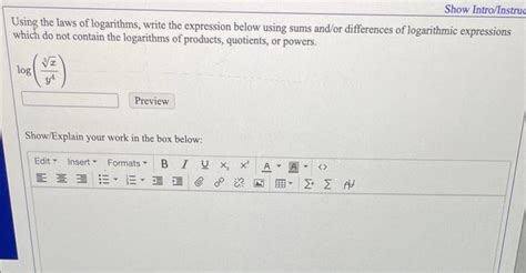 Solved Using The Laws Of Logarithms Write The Expression Chegg