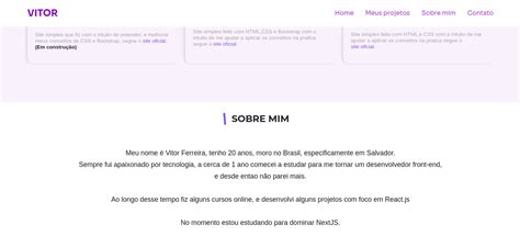 Github Vitorvfportfolio Portfólio Feito Com Html Css Bootstrap E