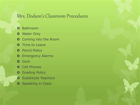 Classroom Rules And Procedures Ppt Free Download