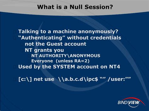 PPT Windows 2000 Null Sessions And MSRPC PowerPoint Presentation Free Download ID 693216