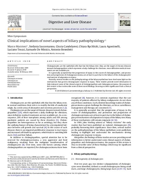 Pdf Clinical Implications Of Novel Aspects Of Biliary Pathophysiology