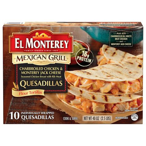 El Monterey Quesadillas Chicken And Cheese 10 Count Same Day Delivery